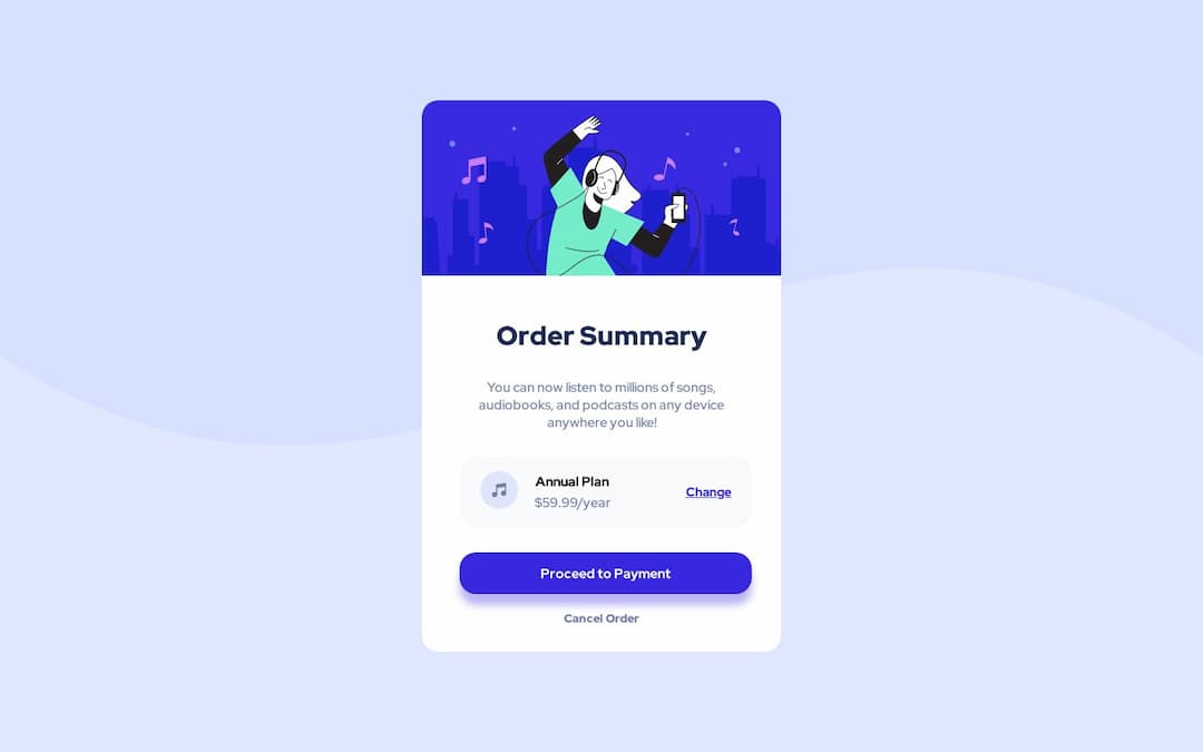 Frontend Mentor | Order summary component coding challenge solution
