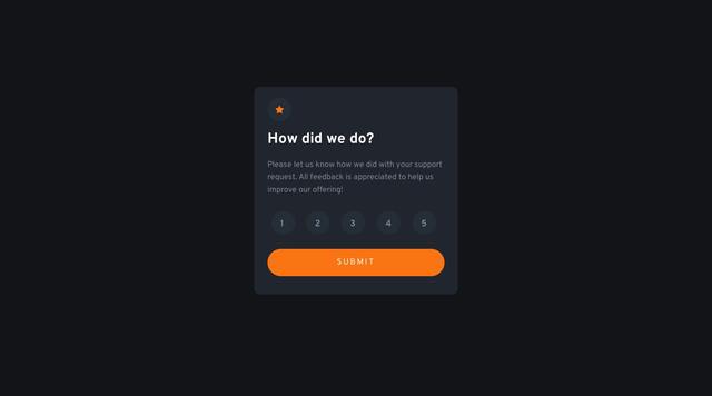 Frontend Mentor Interactive Rating Component Built Using Html Css