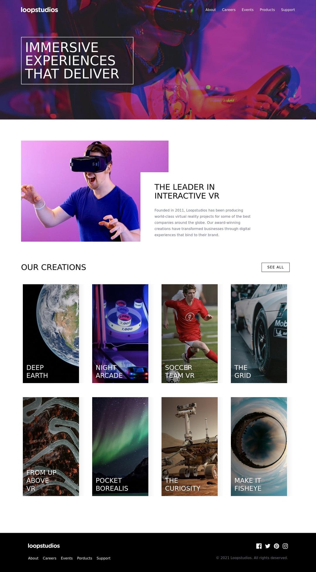 Frontend Mentor | Loopstudio landing page made with React and TailwindCSS coding challenge solution