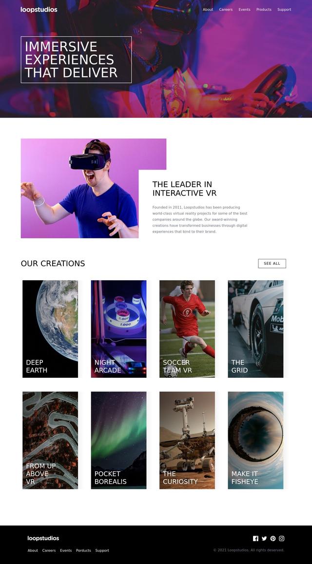 Frontend Mentor | Loopstudio landing page made with React and TailwindCSS coding challenge solution