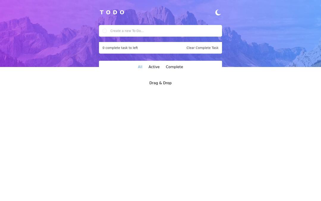 Frontend Mentor | Todolist form with ReactJs+Vite and TailwindCss+@hello-pangea/DnD coding ...