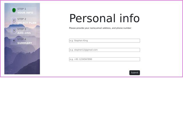 Frontend Mentor | Multi-step-form-submission coding challenge solution