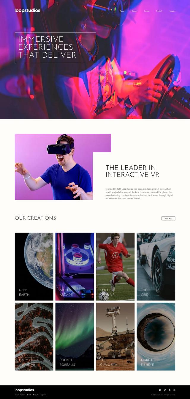 Frontend Mentor | Loop Studio with next,js and tailwind css, framer-motion coding challenge solution