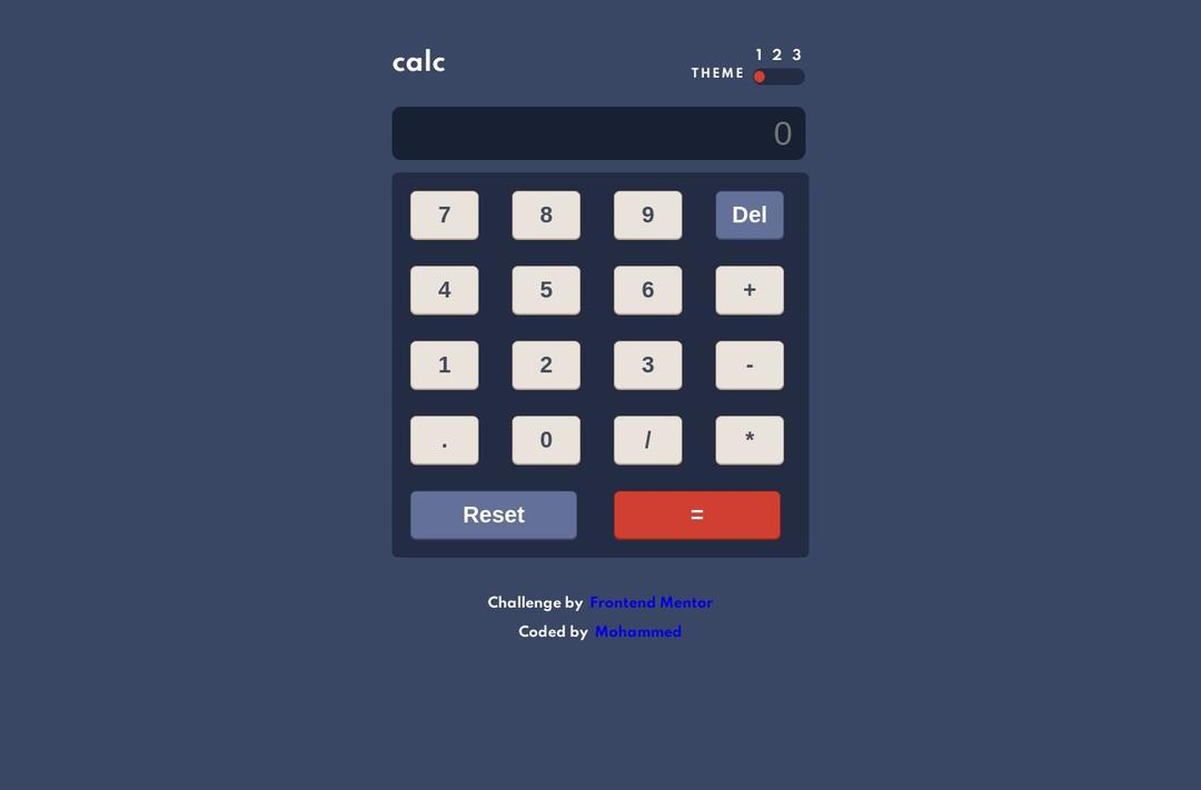 Frontend Mentor | responsive simple calculator with vanilla JavaScript, CSS, and HTML... coding ...