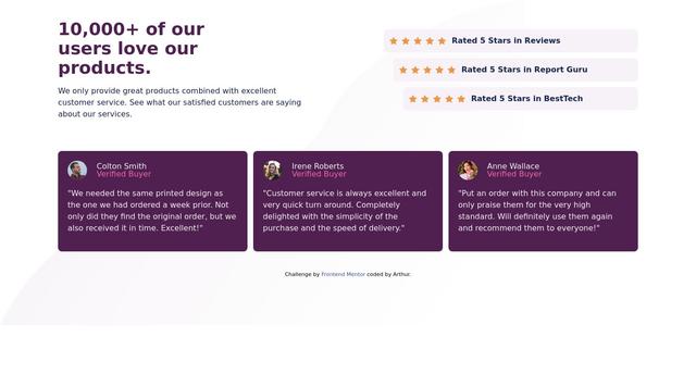 Frontend Mentor | responsive landing page using css flex-box coding challenge solution