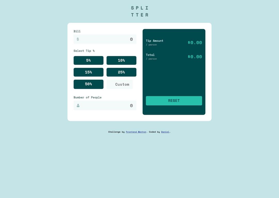 Frontend Mentor Tip Calculator App Using Html Css And Js Coding Challenge Solution