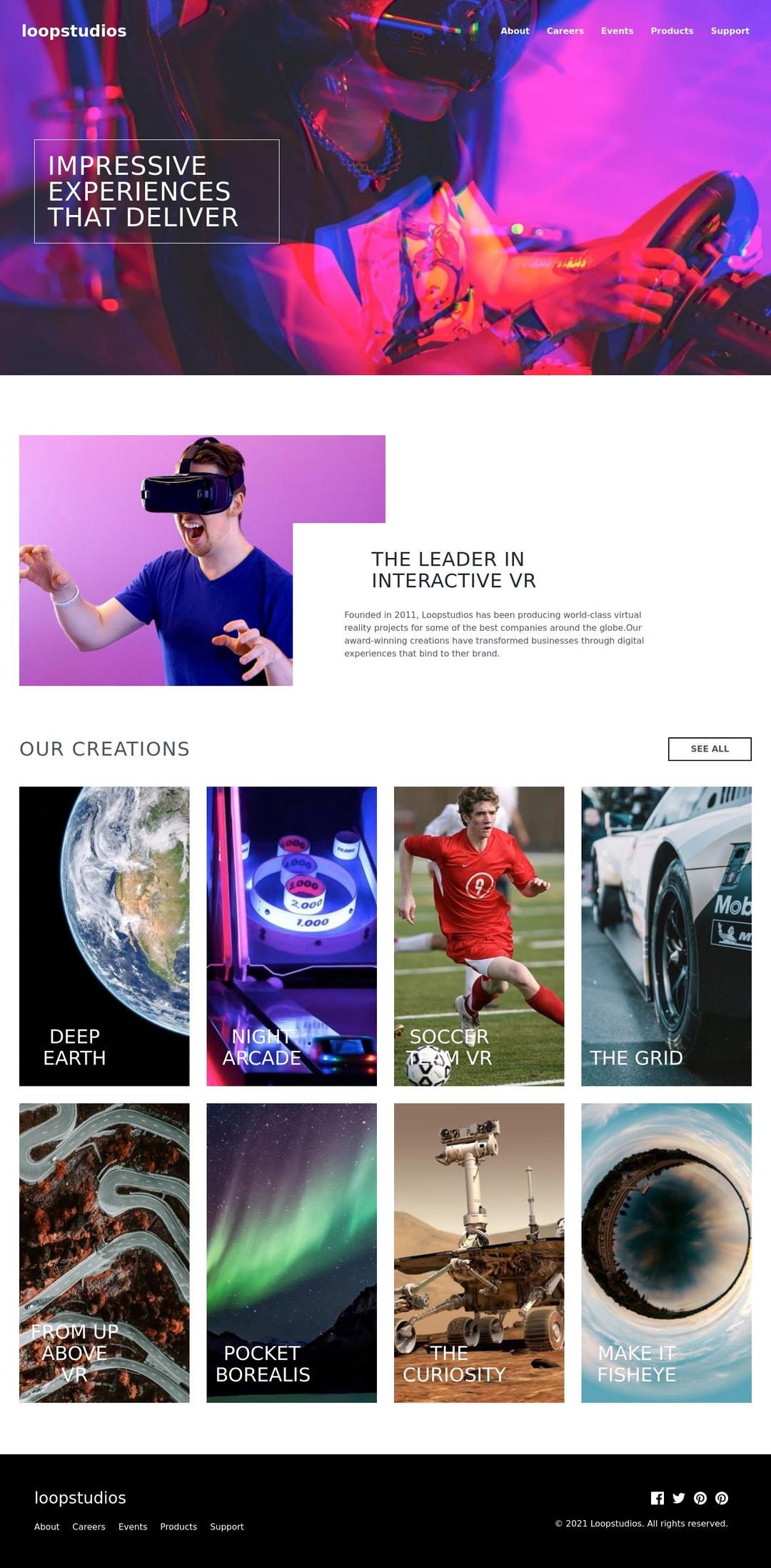 Frontend Mentor | Loopstudios. Done with Tailwind CSS coding challenge solution