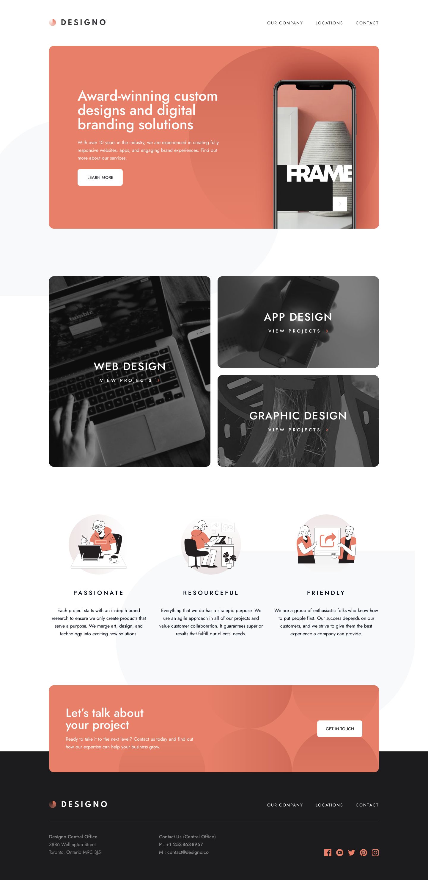 Frontend Mentor | Designo Multi Page Solution using AstroJS coding ...