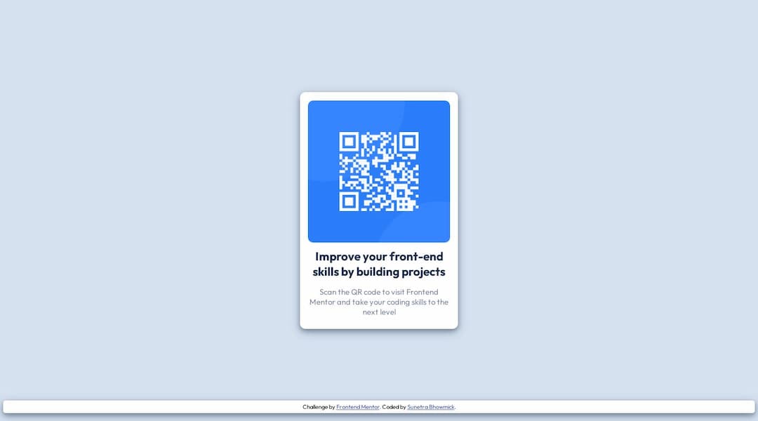 Frontend Mentor | QR Code Card Using HTML & CSS coding challenge solution