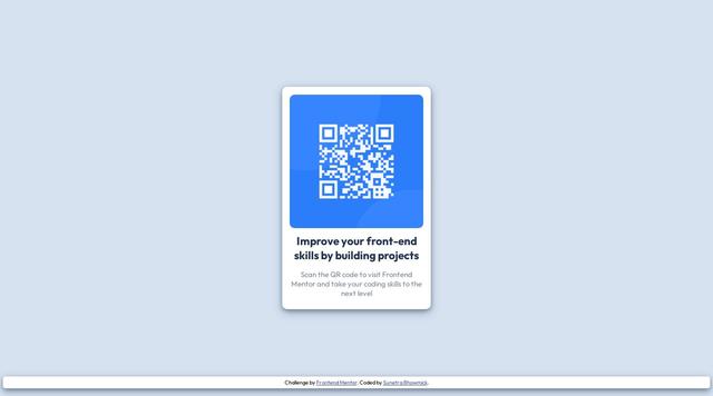 Frontend Mentor | QR Code Card Using HTML & CSS coding challenge solution