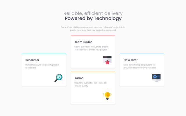 Frontend Mentor Four Card Feature Section Using Astro And Tailwindcss
