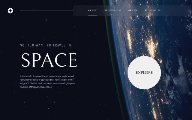 Frontend Mentor Space Tourism Website With Html Css And Javascript Coding Challenge Solution