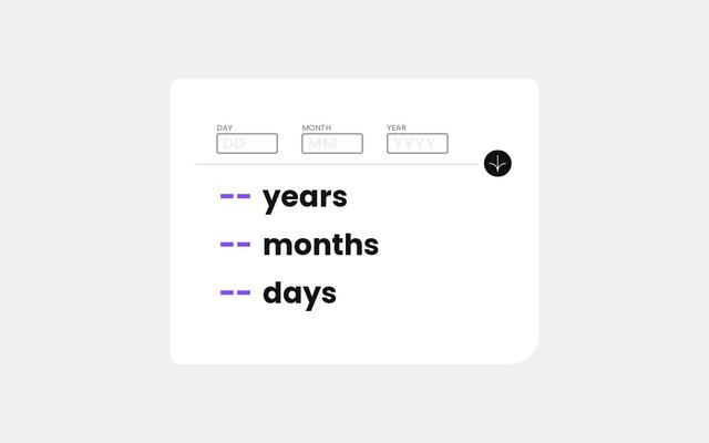 Frontend Mentor | Age calculator page with html, css and javascript coding challenge solution
