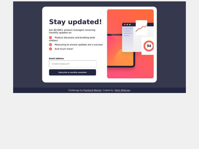 Frontend Mentor | Email Submit Form using HTML, CSS, and JS coding challenge solution