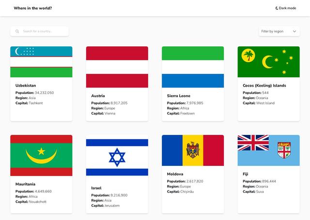 Frontend Mentor | Countries app using Angular, TailwindCSS and PrimeNG coding challenge solution
