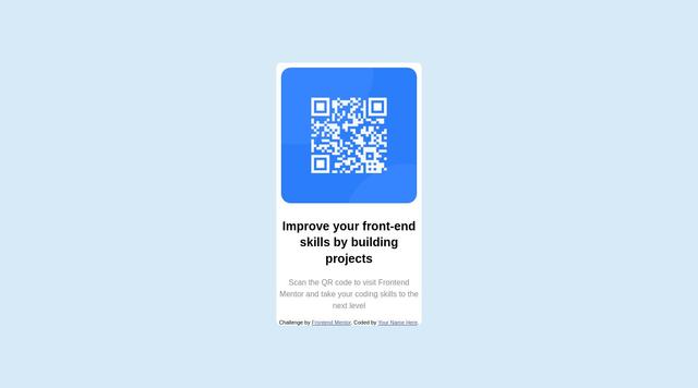 Frontend Mentor | Codigo qr con htmls y css coding challenge solution