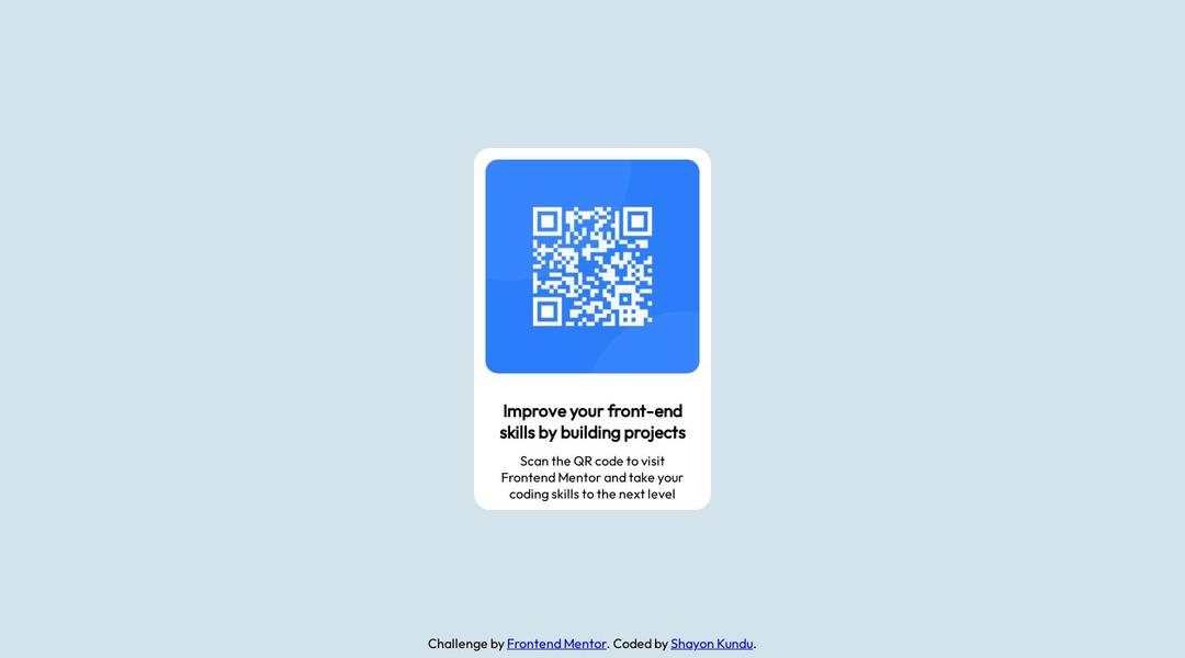 Frontend Mentor | Responsive QR code for Desktop and Mobile viewports coding challenge solution