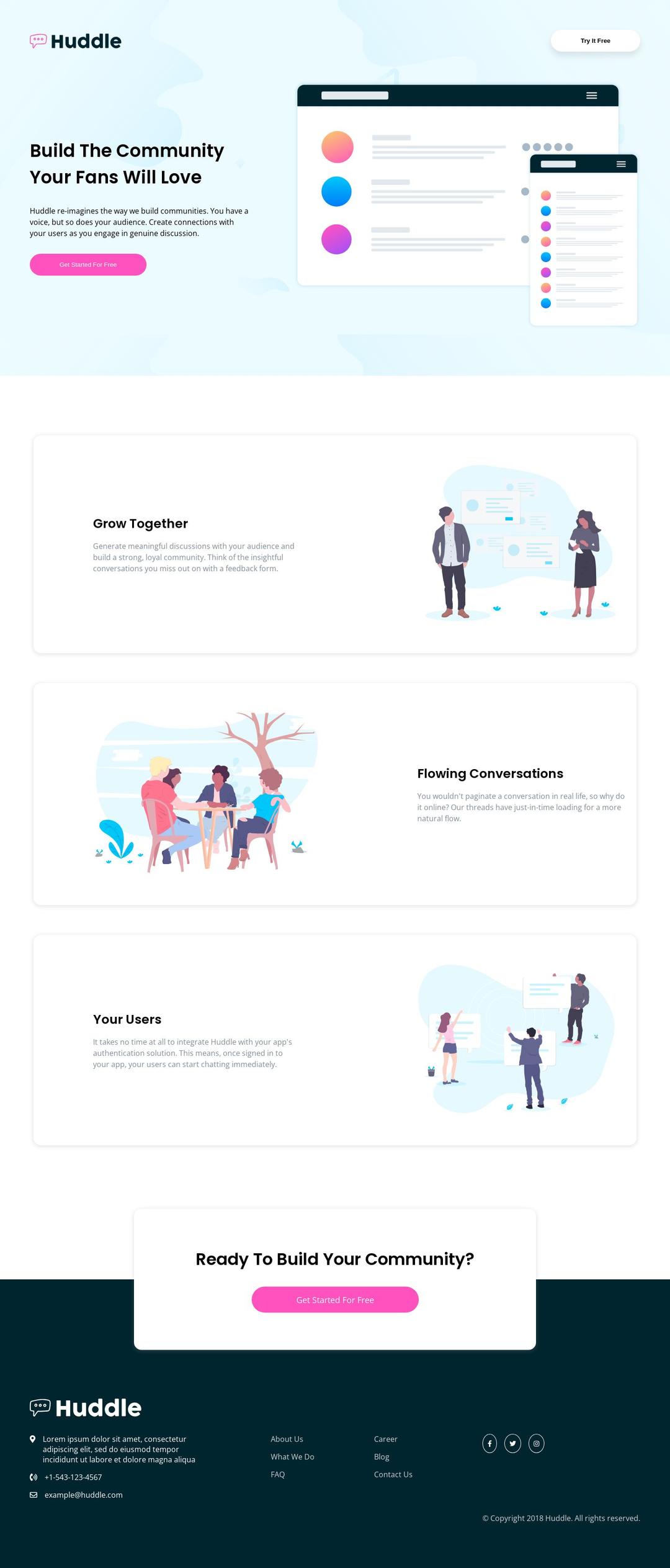 Frontend Mentor | huddle landing page (HTML & CSS) coding challenge solution