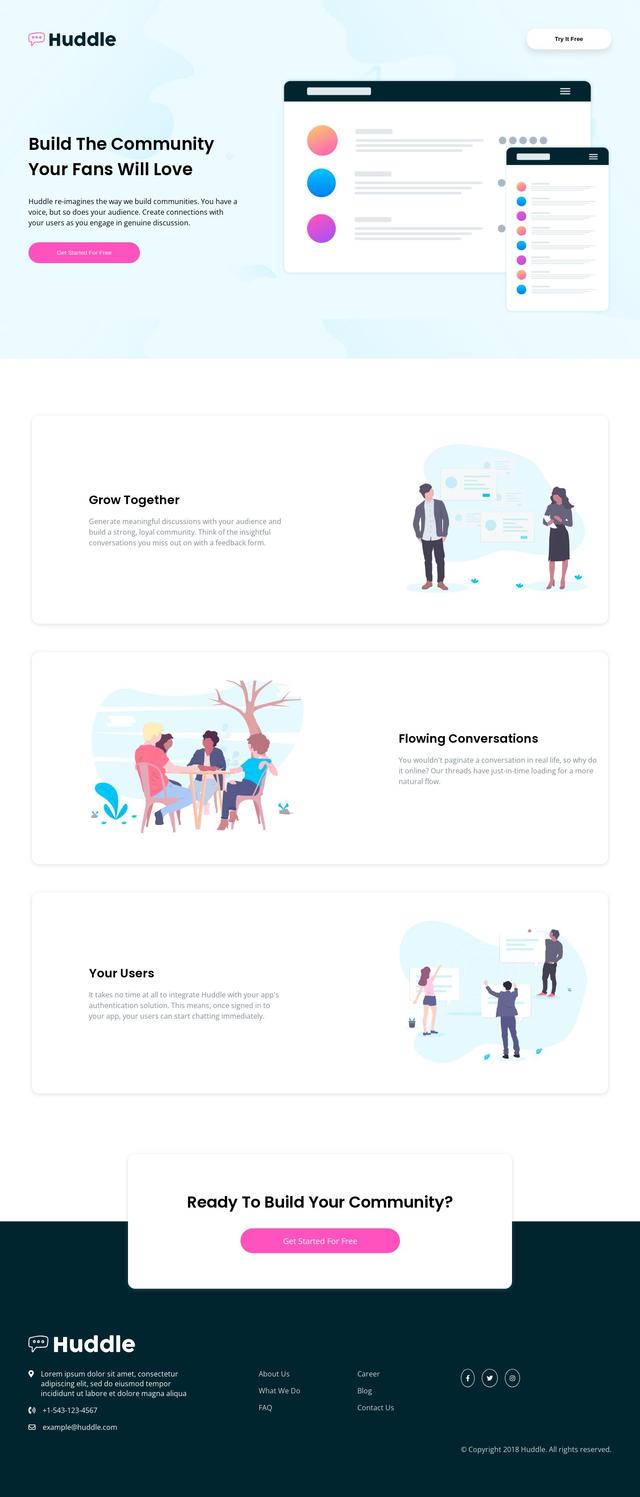 Frontend Mentor Huddle Landing Page Html And Css Coding Challenge Solution