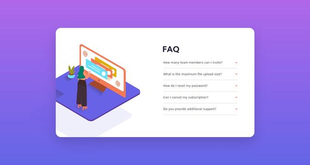 Frontend Mentor | Responsive Faq accordion card using tailwind coding challenge solution