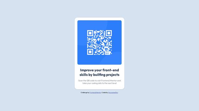 Frontend Mentor | QR code component challenge with Html & Css coding challenge solution