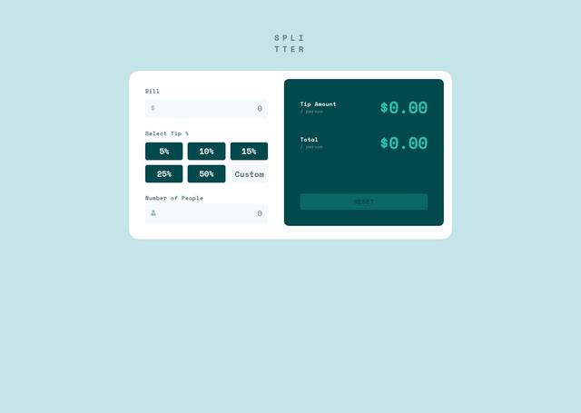 Frontend Mentor | Responsive tips calculator using tailwind css coding challenge solution