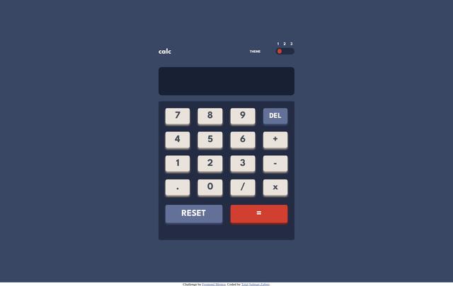 Frontend Mentor | Basic-Calculator-Design coding challenge solution