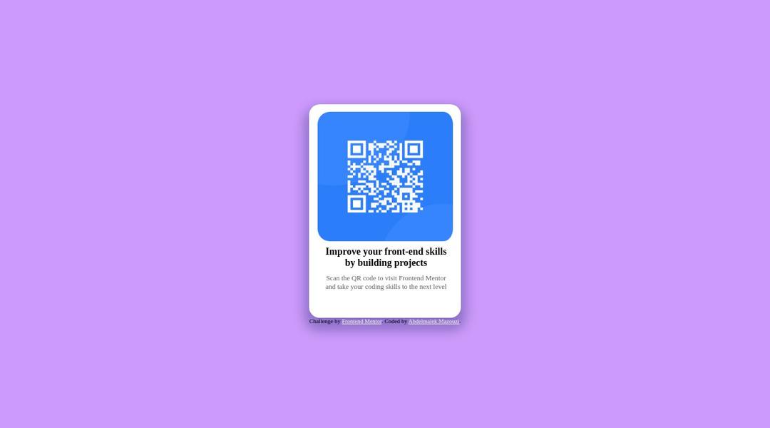 Frontend Mentor | QR code component coding challenge solution