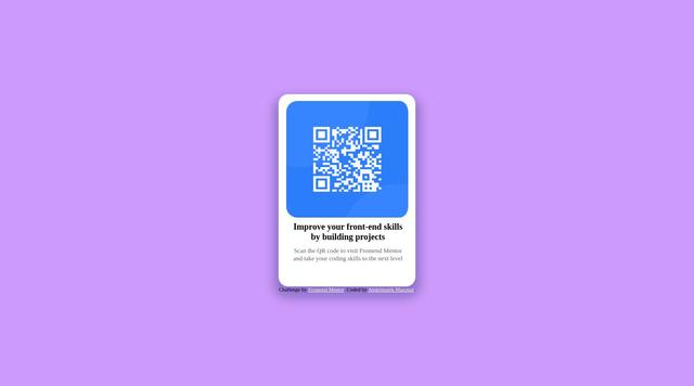 Frontend Mentor | QR code component coding challenge solution
