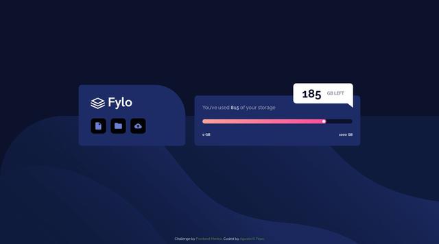 Frontend Mentor | Responsive fylo data storage component coding challenge solution