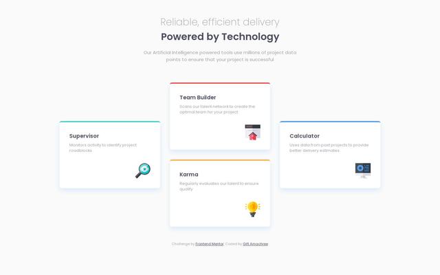 Frontend Mentor | Just finished the four-card challenge using html and css coding challenge solution