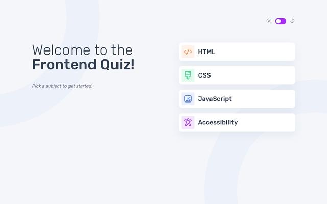 Frontend Mentor | Frontend Quiz App coding challenge solution