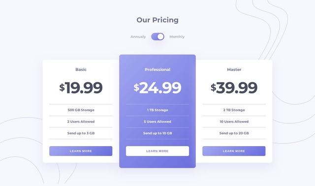 Frontend Mentor Responsive Pricing With Toggle Page In React Coding