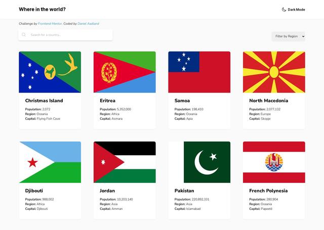 Frontend Mentor | REST API Country Viewer with Dark Mode, Made With Next.js coding challenge ...