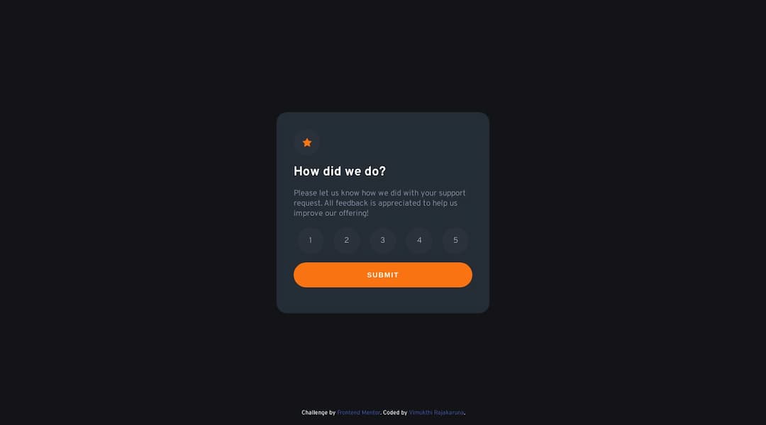 Frontend Mentor | Responsive Interactive Rating Component using html, css & Js coding challenge ...