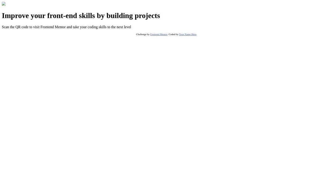 Frontend Mentor | QR code page using html css coding challenge solution