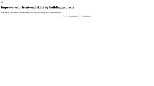 Frontend Mentor | QR code page using html css coding challenge solution
