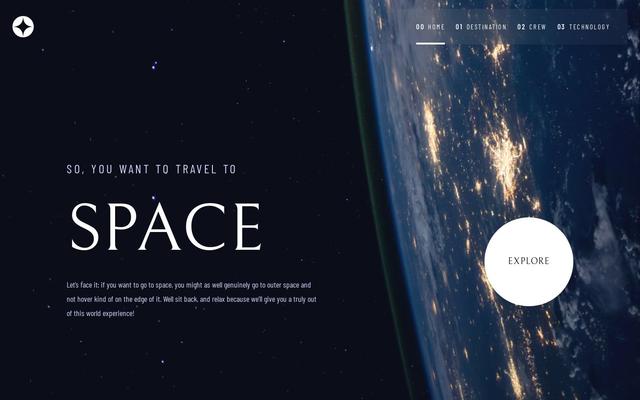 Frontend Mentor | Space tourism multipage responsive website with JS and Tailwind.css coding ...