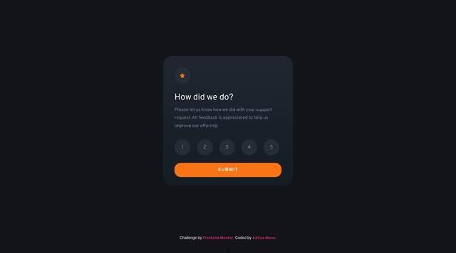 Frontend Mentor Interactive Rating Component With Html Css And