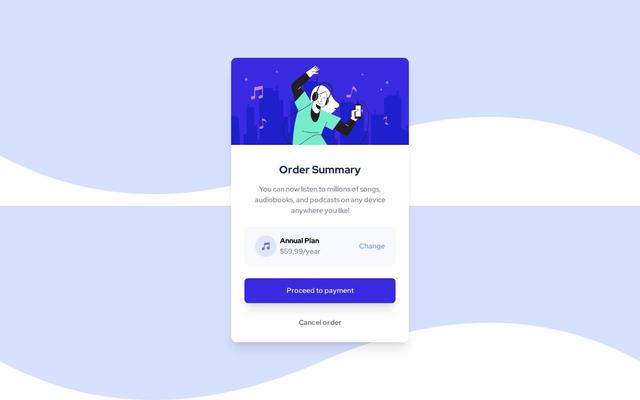 Frontend Mentor Order Summary Component Coding Challenge Solution