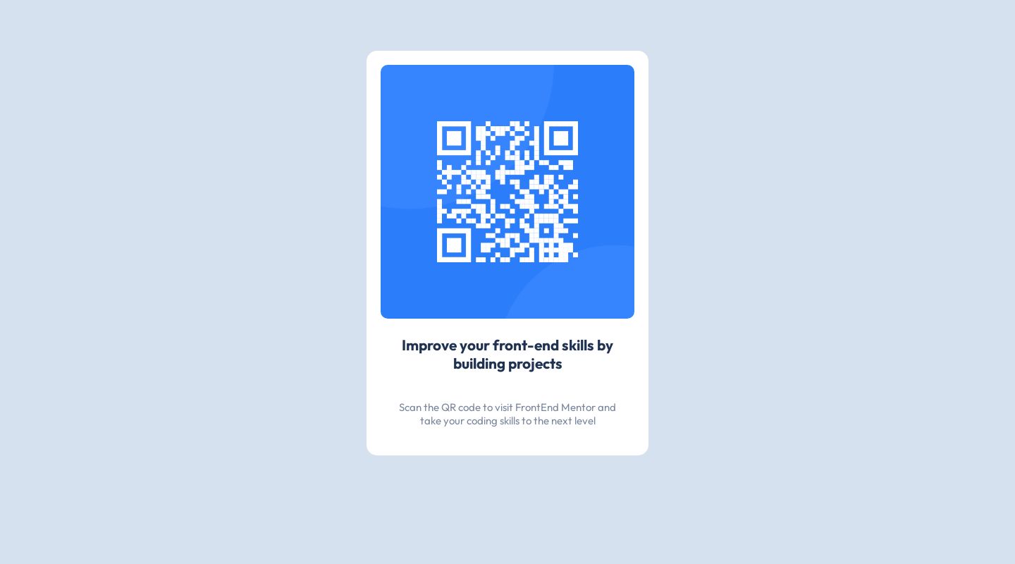 Frontend Mentor | QR Challenge using flex coding challenge solution