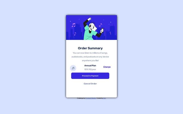 Frontend Mentor Order Summary Using Html And Css Coding Challenge