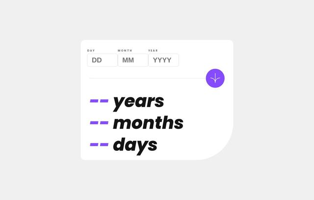 Frontend Mentor Age Calculator App Using Html Css And Js Coding Challenge Solution