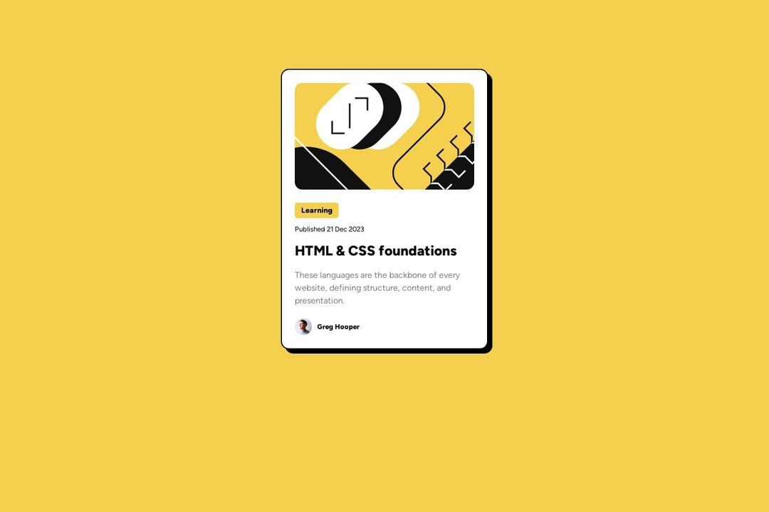 Frontend Mentor | HTML & CSS foundations, using display flex and shadows!!! coding challenge ...