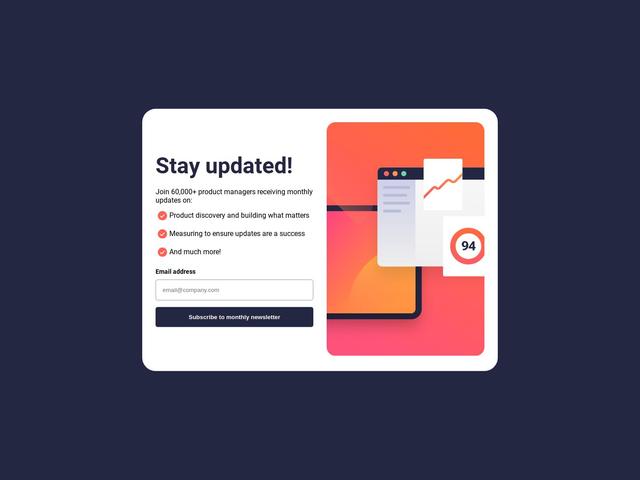 Frontend Mentor | Newsletter sign up created with HTML, CSS and JavaScript. coding challenge ...