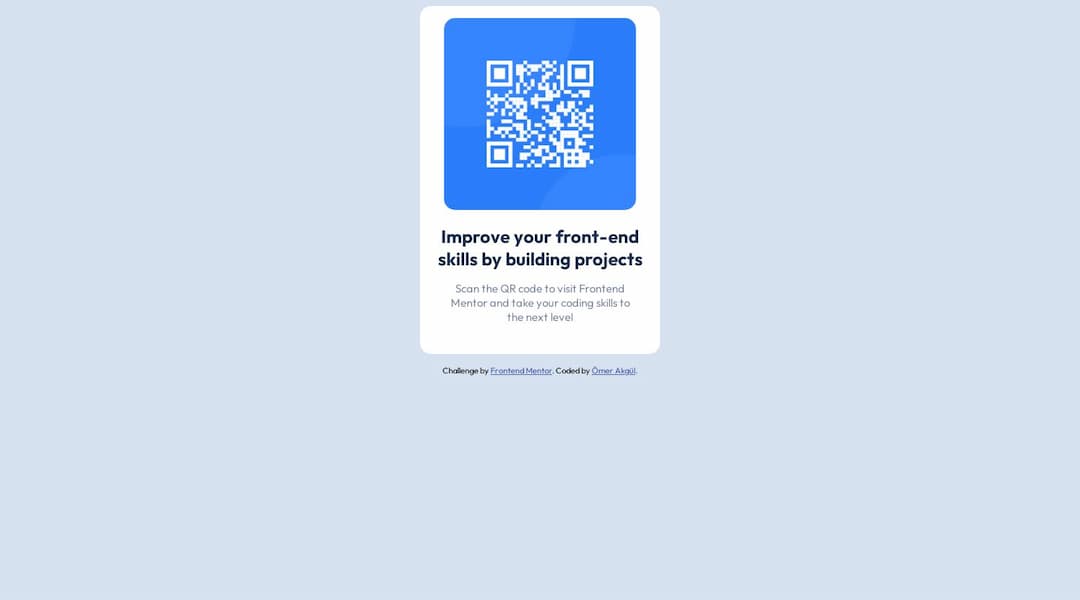 Frontend Mentor | QR Card using basic CSS and HTML coding challenge solution