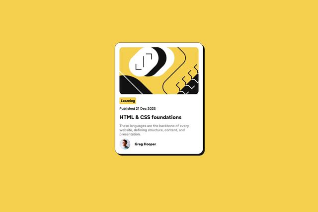 Frontend Mentor | Simple Responsive Blog Preview Card using HTML & CSS coding challenge solution