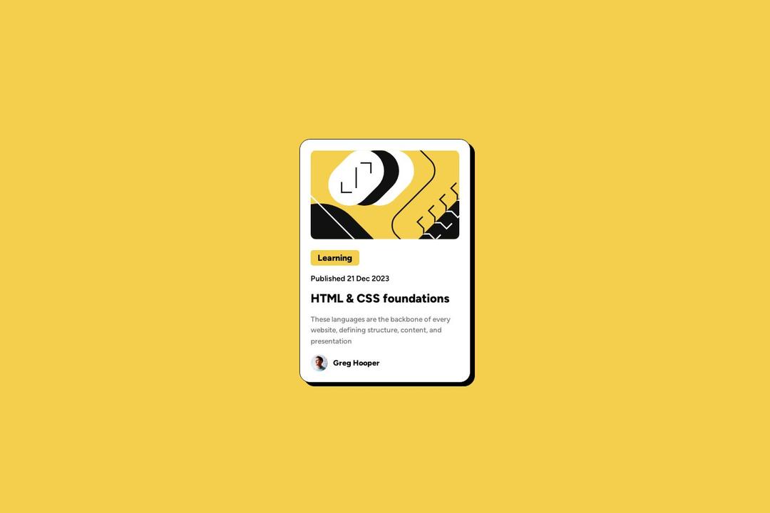 Frontend Mentor | Blog preview card using HTML and CSS coding challenge solution