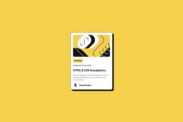 Frontend Mentor | preview card using CSS Grid coding challenge solution