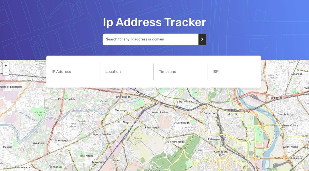 Frontend Mentor | Responsive Page for IP Address Tracker , Utilize APIs like ipinfo.io coding ...